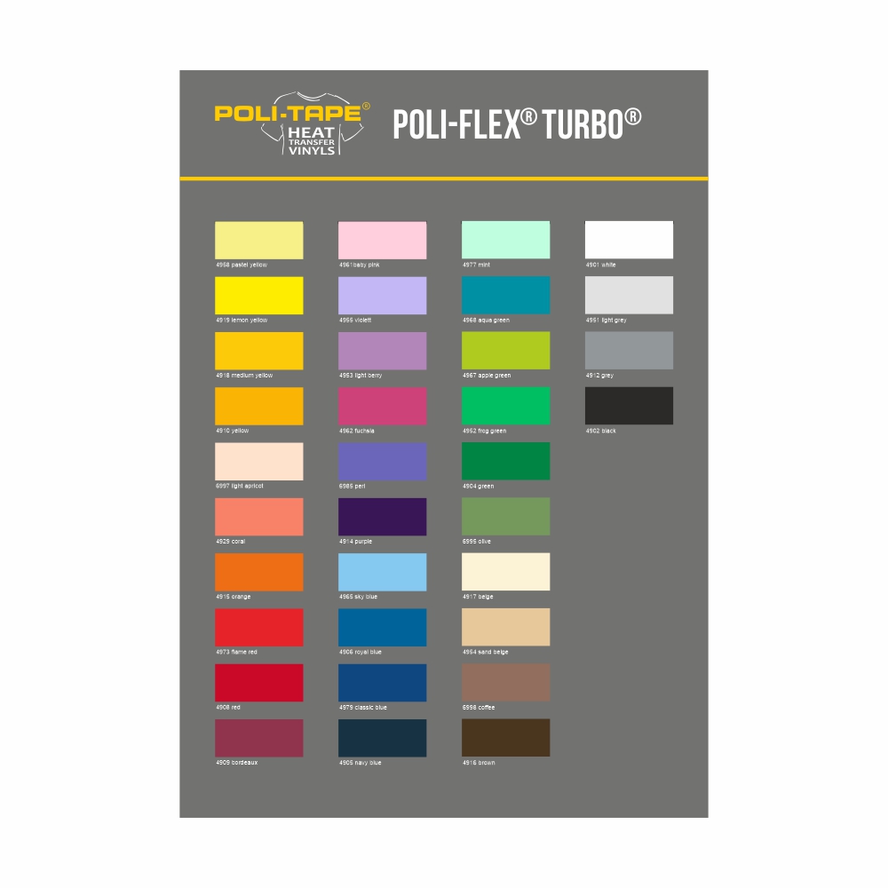 POLI-FLEX® TURBO Colour Chart – Discover the Perfect Colour Choice